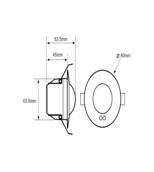 Mirilla Digital Puerta Sensor De Movimiento Mini 8Mts 360° IP20 Serie ...